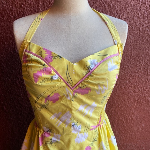 Betsey Johnson | Dresses | Vintage Yellow Betsey Johnson Halter Bee ...